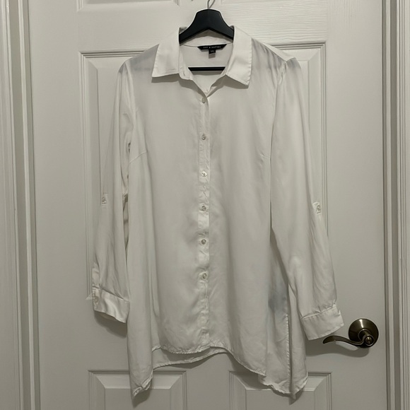 Zac & Rachel | Tops | Zac And Rachel Womens White Button Down Top ...